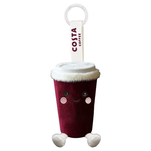 Costa Coffee Lottie Plush Toy Take away Cup Keyring Bag Charm Christmas ...