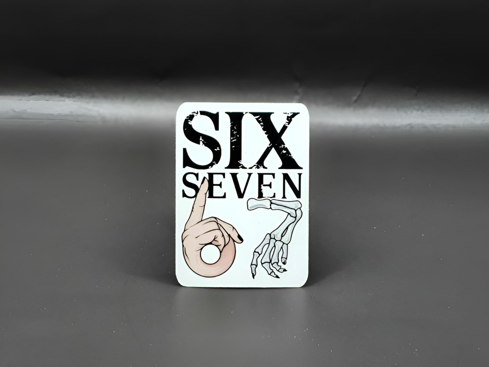 67 Six Seven Meme Stickers Funny Trend Slang Pop Culture Novelty Vinyl ...