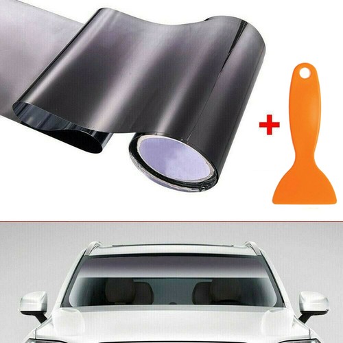 Black Car Sun Visor Strip Tint Film Front Windshield UV Shade Banner+ ...