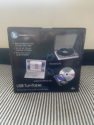 Innovative Technology USB Turntable ITUT-201SVR Record Albums To PC ...