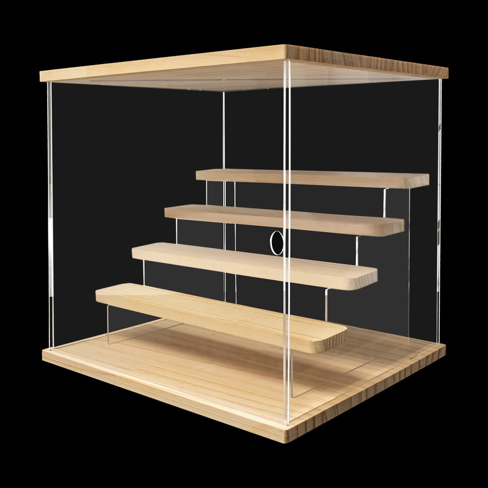 5-Tier Clear Acrylic Display Case Display Box 12.6*12.6*12.68in w/ LED ...