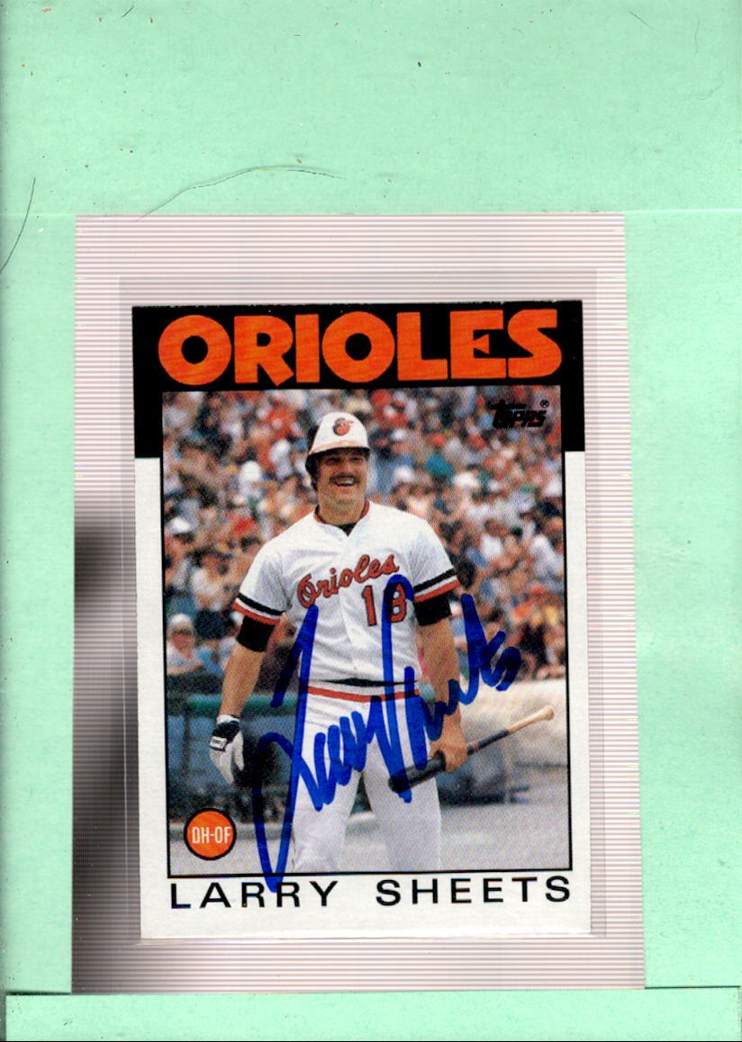 1986 Topps #147 Larry Sheets Autograph MINT Orioles ID:44860 | eBay