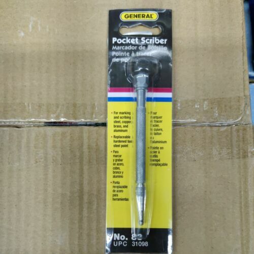 General Tools 83 Replaceable Ground Steel Point Pocket Scriber 1/4 Dia ...