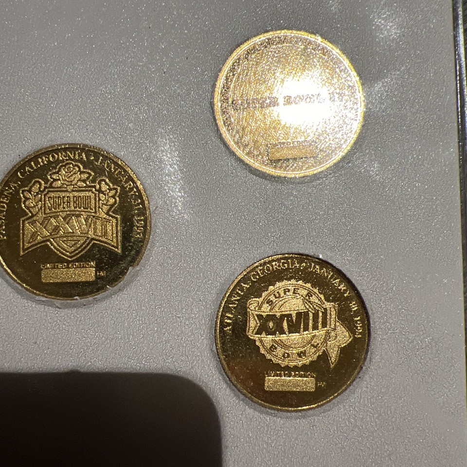 DANBURY MINT NFL Dallas Cowboys Super Bowls Flip Coin Set Of 5 Limited ...