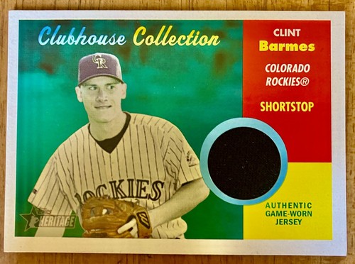 '06 Topps Heritage Clubhouse Collection Game Worn Jersey Clint Barnes ...