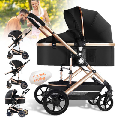 Baby Stroller Foldable Pram Strollers Infant Bassinet Carriage Travel ...