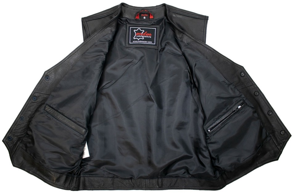 Lederweste Lederkutte Kutte Bikerweste Motorrad chopper Druck ...
