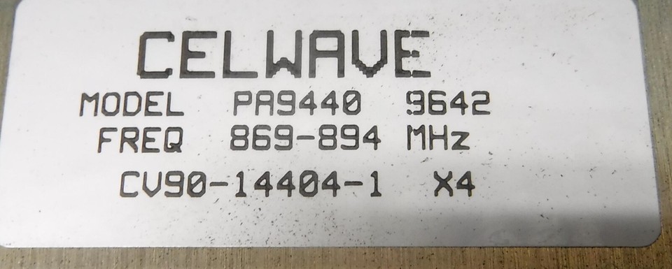 CELWAVE PA9440 RF AMPLIFIER FREE SHIPPING | eBay