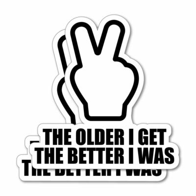 2X Older Sticker Decal Funny Joke Luggage Rude Silly Car Laptop | eBay