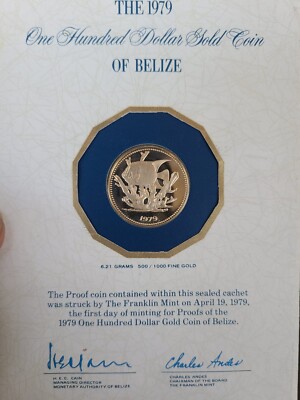 GOLD COIN - The 1979 One Hundred Dollar GOLD Coin of Belize | eBay