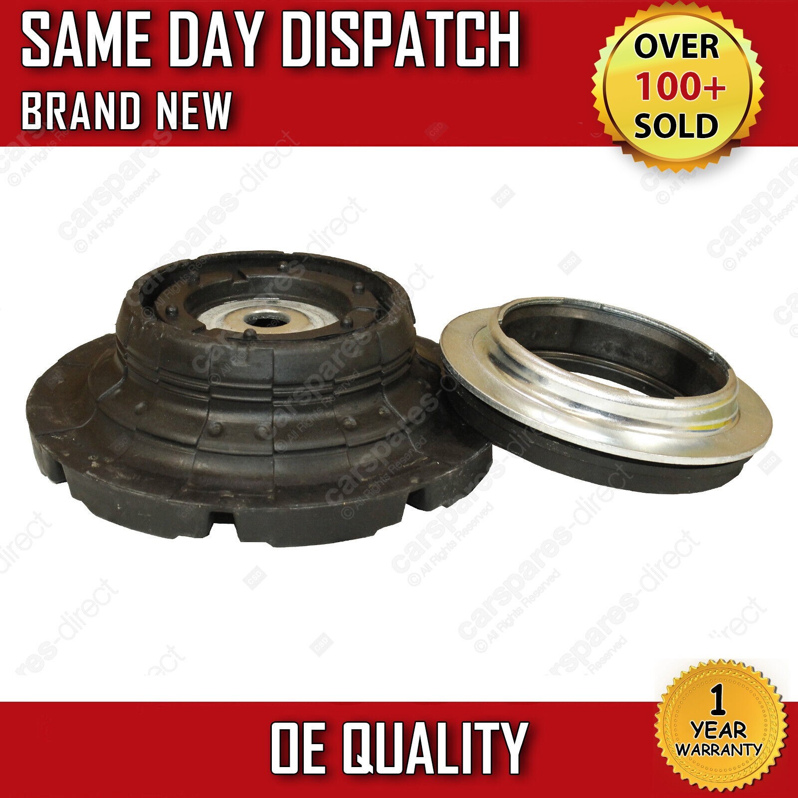 VW TRANSPORTER T5 FRONT STRUT TOP MOUNT & BEARING 2003>2015 SUSPENSION ...