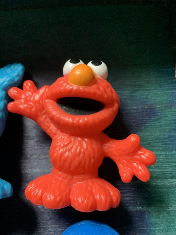 Sesame Street Toy Lot Hasbro Elmo Cookie Monster Grover Abby Cadabby ...