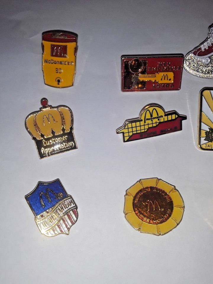 Lot of 12 Vintage McDonald’s Pins – Collectible Fast Food Memorabilia ...