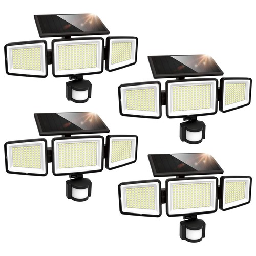 Solar Outdoor Lights 302 LED 3000LM, IP65 Waterproof Motion Sensor ...
