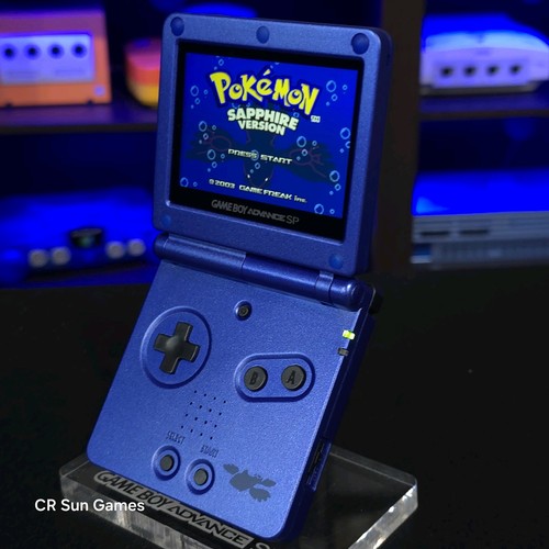 Blue Nintendo Game Boy Advance GBA SP IPS Adjustable Brightness ...