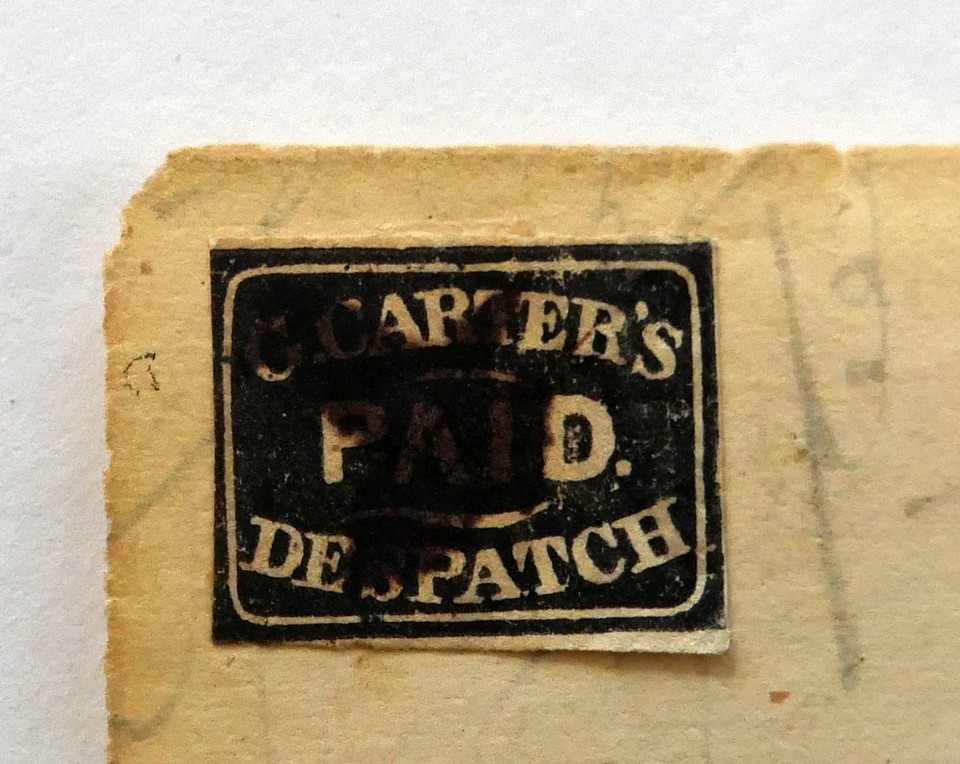 US LOCAL Scott 36L1 G. Carter's Despatch Philadelphia Stamp On cover ...