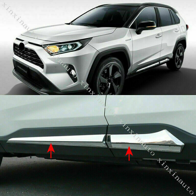 For Toyota RAV4 2019-2023 Chrome ABS Door Body Side Moulding Cover ...