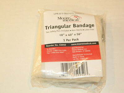 One Triangular Bandages 40*40*56" Hospital EMT Emergency Survival First ...