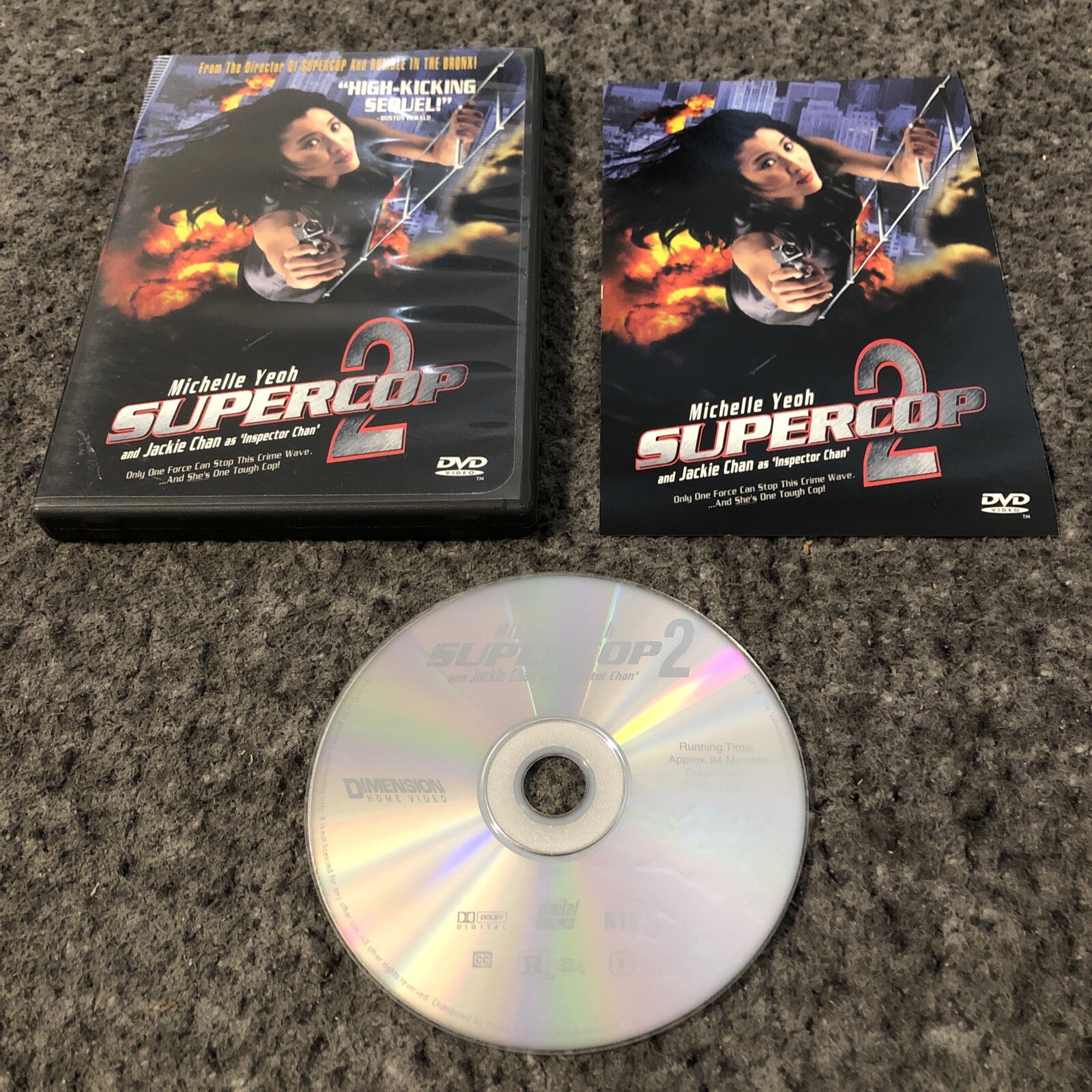 Supercop 2 (DVD,1993) Michelle Yeoh, Jackie Chan - W/ INSERT **RARE OOP ...