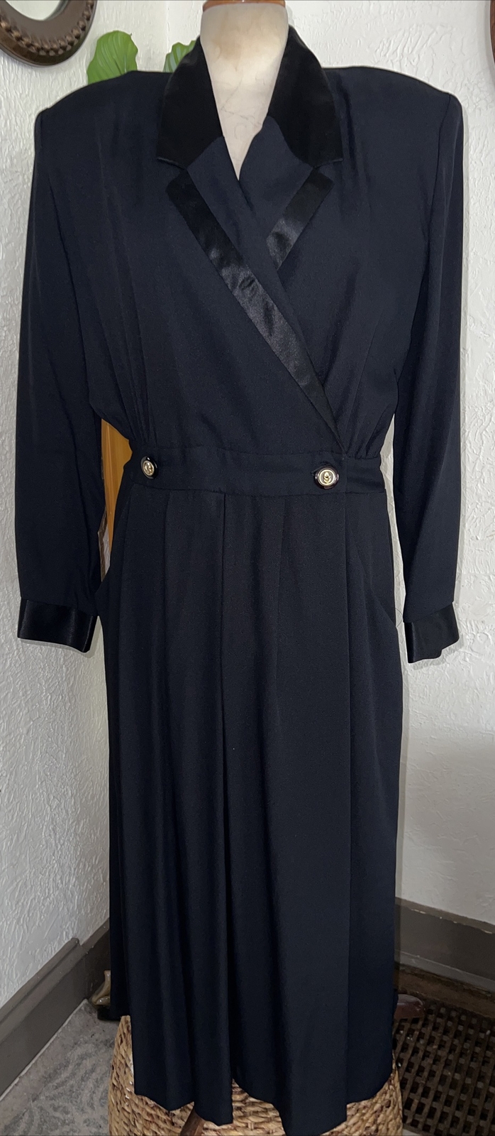 Vintage Randy Pantel Formal Tuxedo Look Maxi Dress Br… - Gem