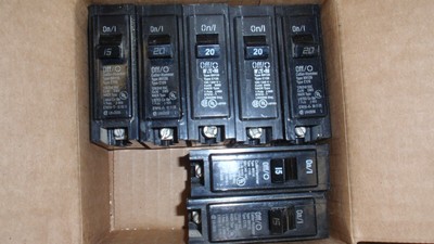 Bryant style single pole Cutler-Hammer 15 and 20 amp circuit breakers | eBay