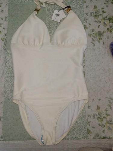 Calvin Klein womans bathing suite white size 14 never worn no tears or ...