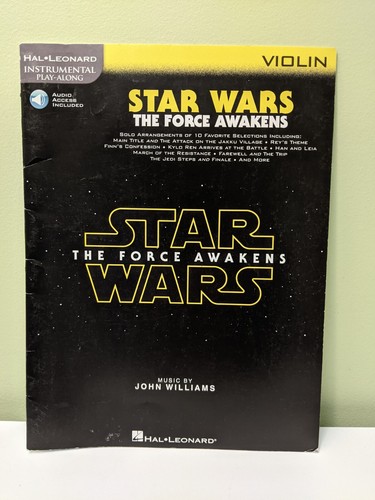 Hal Leonard Star Wars - The Force Awakens Violin Play-Along Volume 61 ...