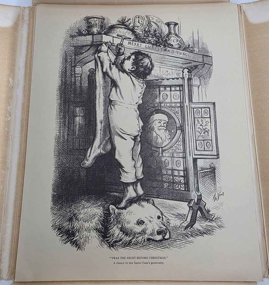 The Christmas Drawings Of Thomas Nast 30 Prints Of Santa In Box 1970 | eBay