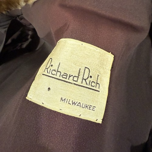 Vintage Brown Mink Fur Jacket Coat Womens Size XL Wide Cuffs Long ...