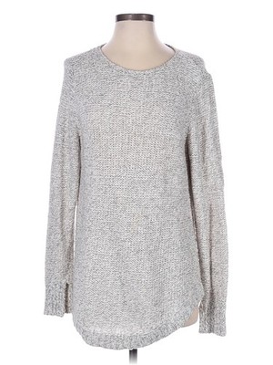 Ann Taylor LOFT Women Silver Pullover Sweater M | eBay