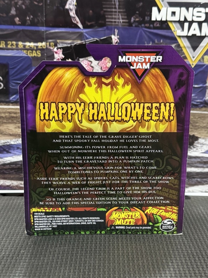 Monster Jam Exclusive Halloween Pirates Curse Mohawk Grave Digger 1/64 ...