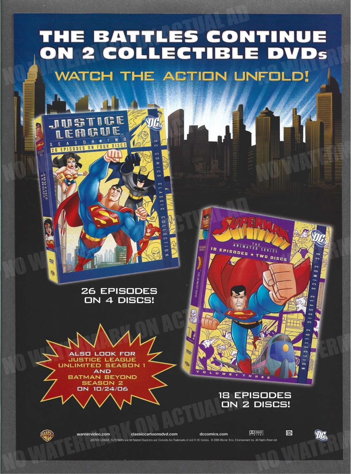 Justice League Superman Warner Bros DC Print Magazine Ad Poster ...