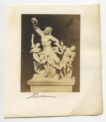 VINT PHOTO LAOCOON AND HIS SONS GREEK MYTHOLOGY STATUE SNAKE + MAN | eBay