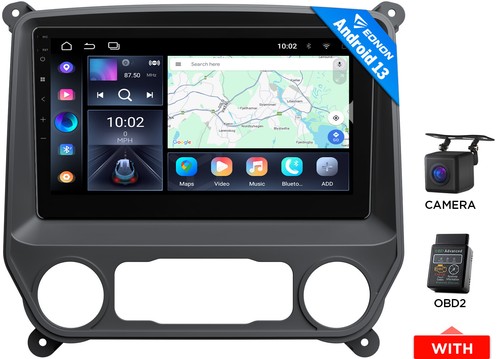 OBD+For Chevy Silverado GMC Sierra Car Stereo Android 13 Radio CarPlay ...