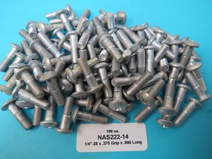 1/4"-28 x .906 Long (100) NAS222-14 National Aerospace Standard Screw ...