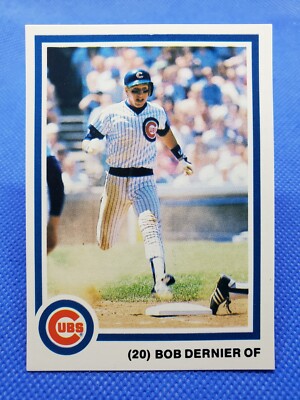 1985 7-up BOB DERNIER Baseball card CHICAGO CUBS Stadium Giveaway #20 ...