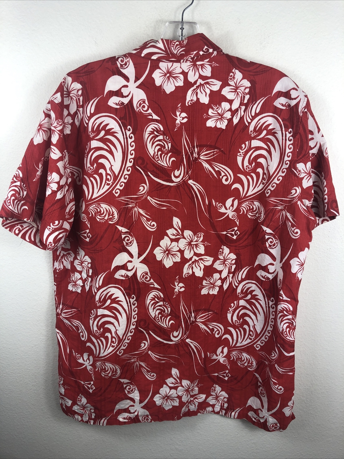 Quiksilver Vintage Red White Floral Hawaiian Shirt Su… - Gem