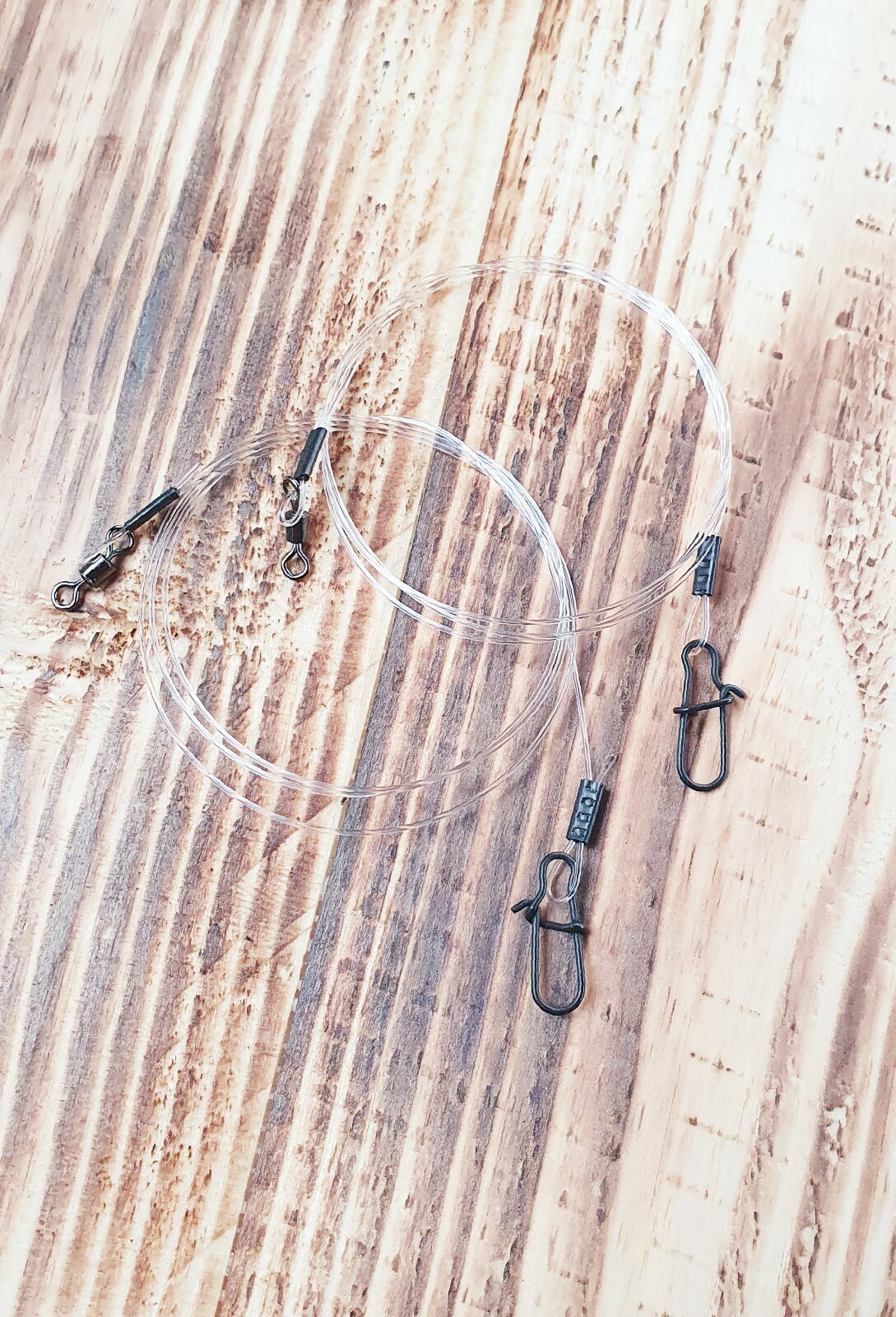 25LB - 4 X FLUOROCARBON LEADERS 50CM - 5 SNAP OPTIONS PERCH FISHING ...