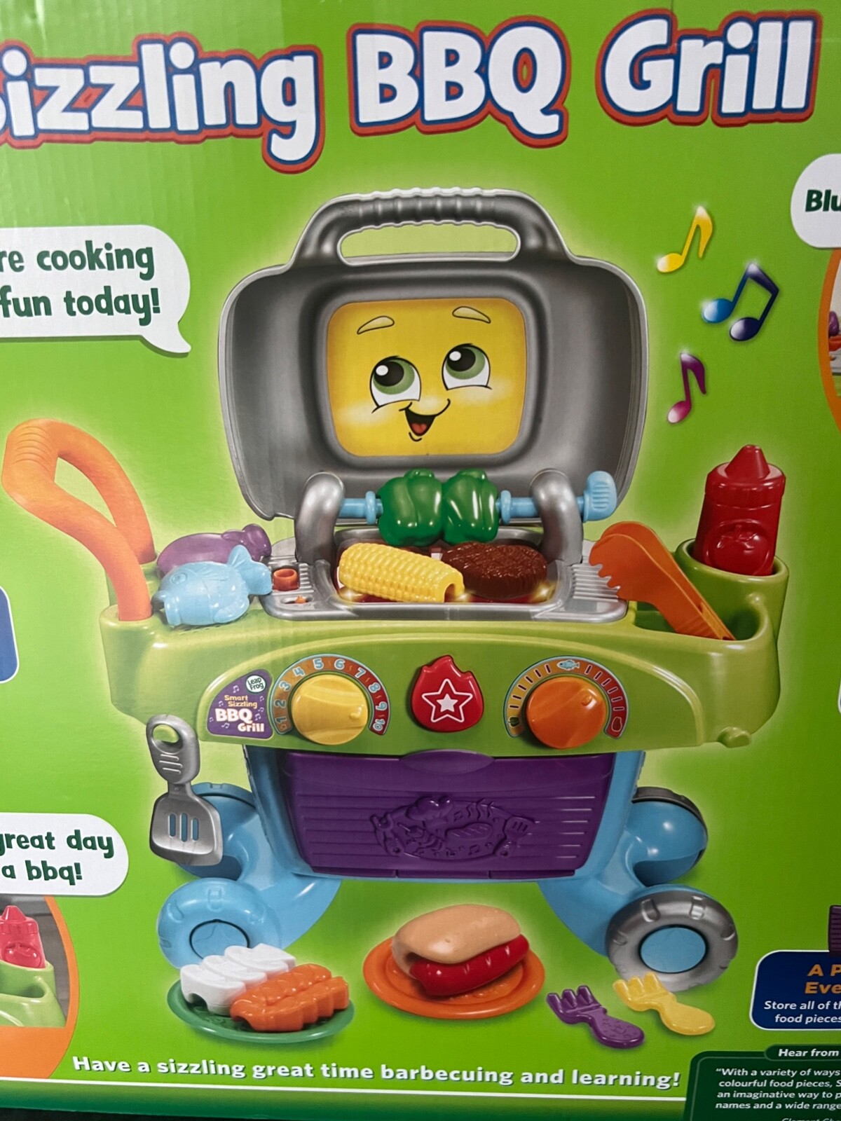 LeapFrog Kitchen BBQ Playset with Play Food for Kids - Multicoloured ...