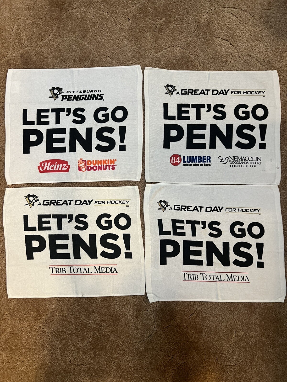 Pittsburgh Penguins Lets Go Pens Lot Of Four SGA Rally Towels Trib ...