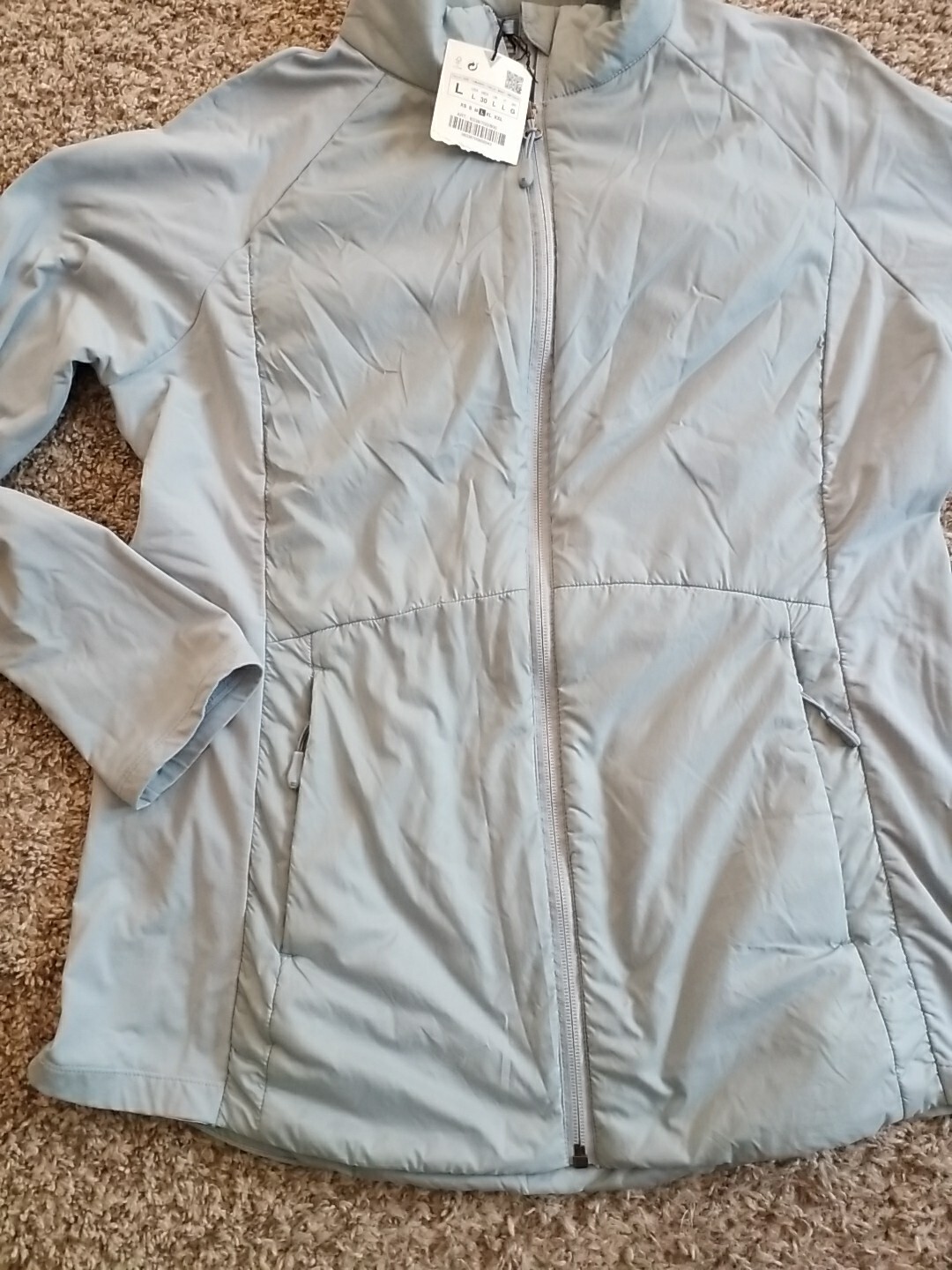 32 Degree Cool Windbreaker Jacket Womens SZ L Light Blue Full Zip ...