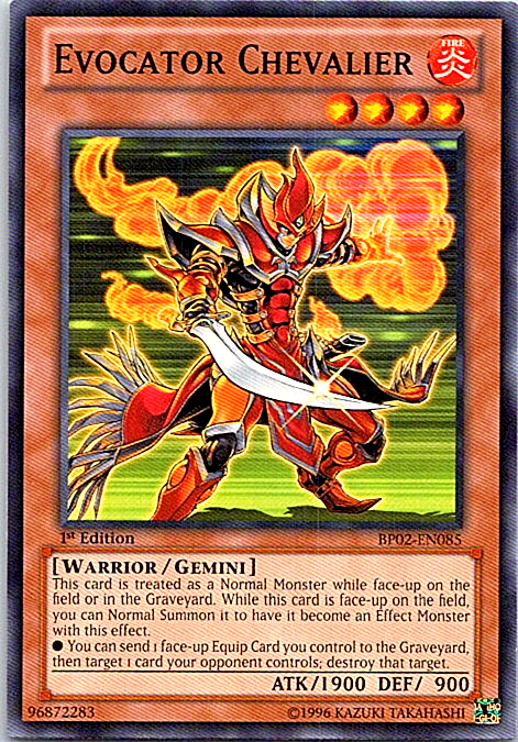 Evocator Chevalier BP02-EN085 1st Edition Moderate Play Yu-Gi-Oh DNA ...