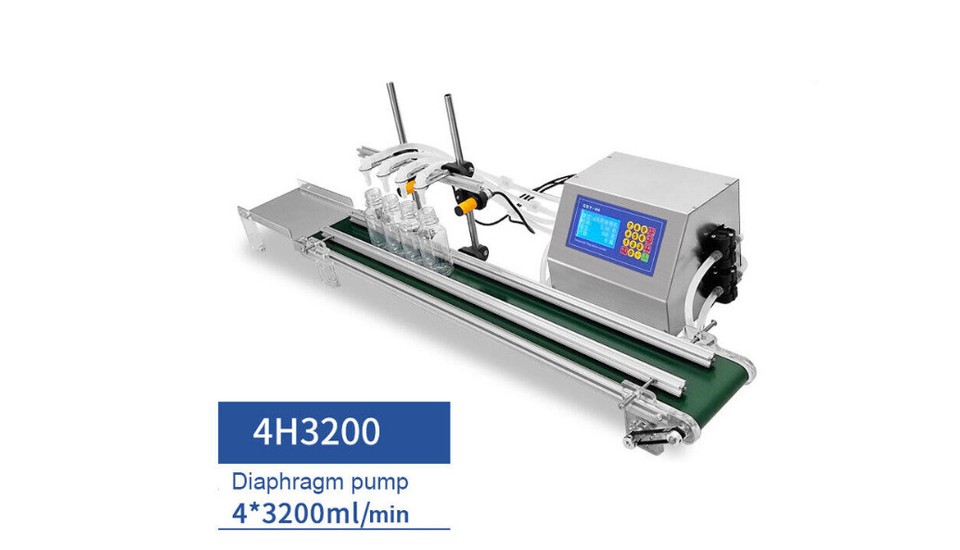 Automatic Small 4-Head Liquid Filling Machine Assembly Line with ...