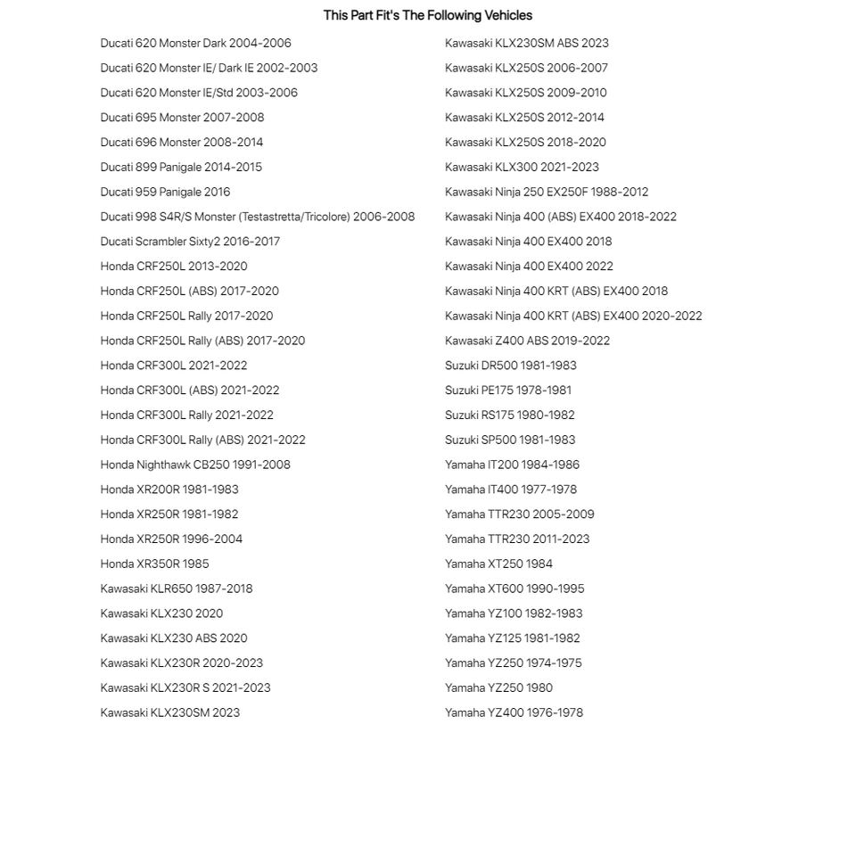 Primary Drive 520 ORH X-Ring Chain 520x106 For YAMAHA IT200 1984-1986 ...