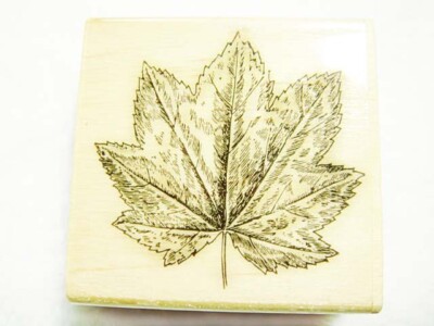 Maple Leaf Stamp - New Fall Autumn Wood Mounted Rubber Stamps | eBay