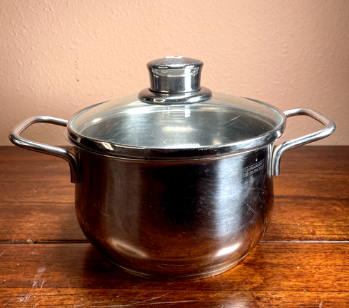 TransTherm 3.5 Quart Stockpot/Saucepan/Pot/Pan Double Handles + Glass ...