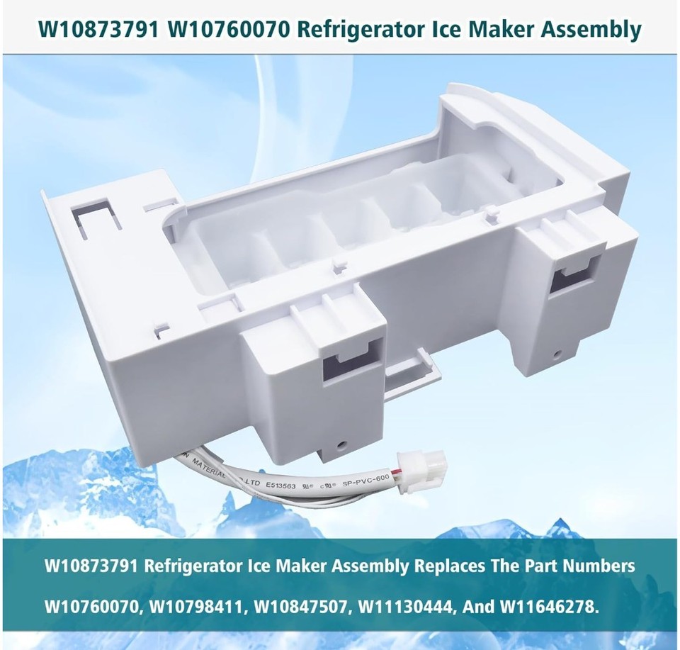 W10873791 W10760070 Ice Maker Assembly For Whirlpool Maytag KitchenAid ...