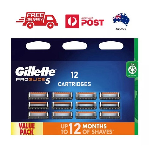 12 Pack Genuine Gillette Fusion Proglide 5 Manual Razor Blades *Made In ...