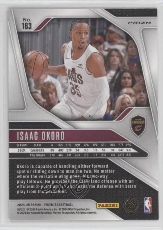 2024-25 Panini Prizm Red Ice Prizm Isaac Okoro #163 | eBay