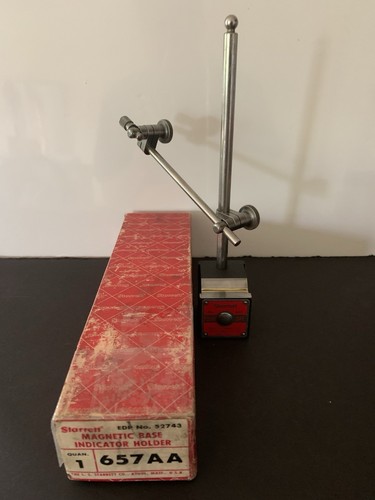 Very Nice Starrett 657AA Magnetic Mag Base Indicator Holder In Box. | eBay